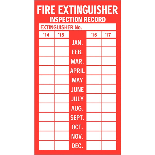Fire Extinguisher Inspection Labels – iSB Group